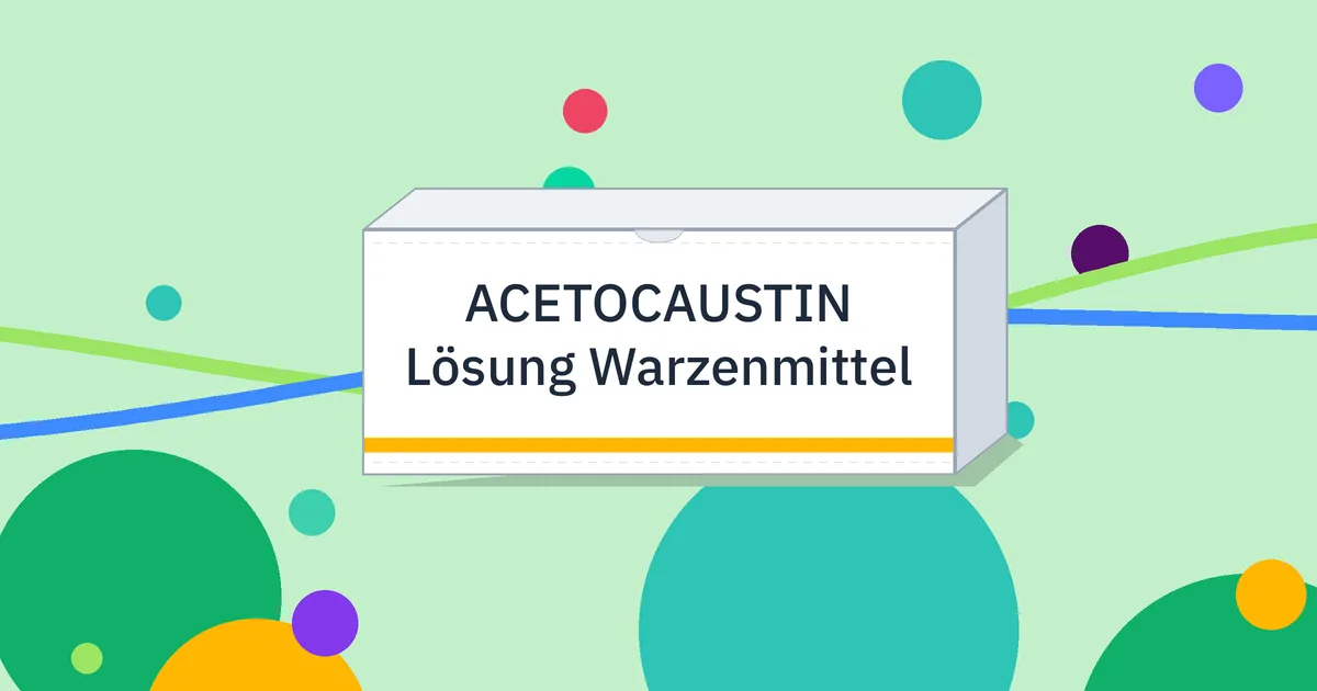 Symbolbild: Packung mit der Aufschrift ACETOCAUSTIN Lösung Warzenmittel (PZN 19120149) – Verfügbarkeit und Bezug in Apotheken in Frankfurt am Main