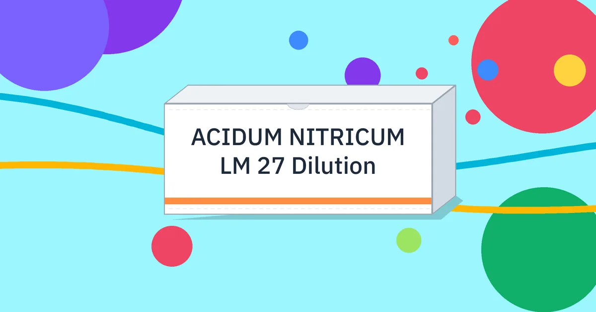 Symbolbild: Packung mit der Aufschrift ACIDUM NITRICUM LM 27 Dilution (PZN 12752952) – Verfügbarkeit und Bezug in Apotheken in Frankfurt am Main