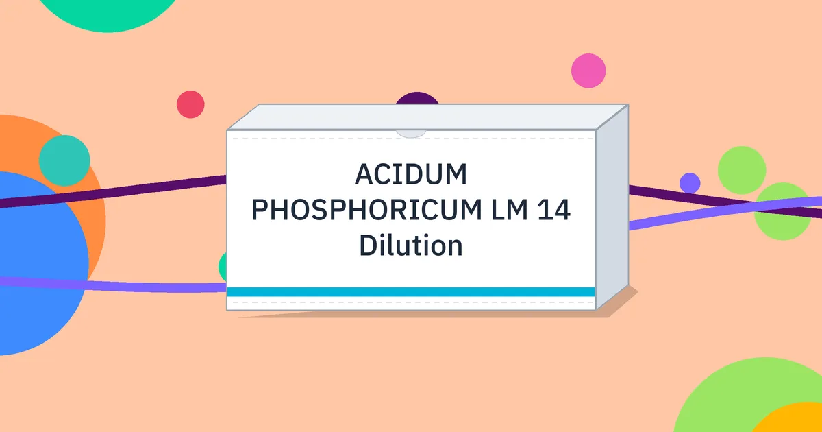 Symbolbild: Packung mit der Aufschrift ACIDUM PHOSPHORICUM LM 14 Dilution (PZN 12753199) – Verfügbarkeit und Bezug in Apotheken in Frankfurt am Main