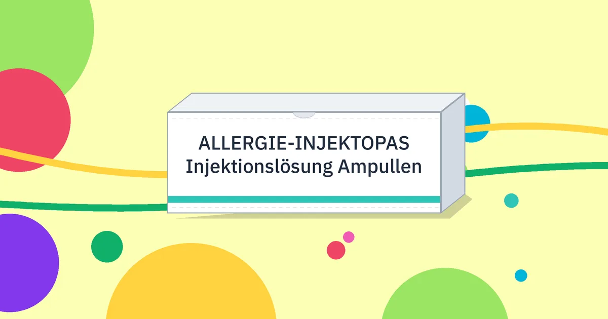Symbolbild: Packung mit der Aufschrift ALLERGIE-INJEKTOPAS Injektionslösung Ampullen (PZN 10933129) – Verfügbarkeit und Bezug in Apotheken in Frankfurt am Main