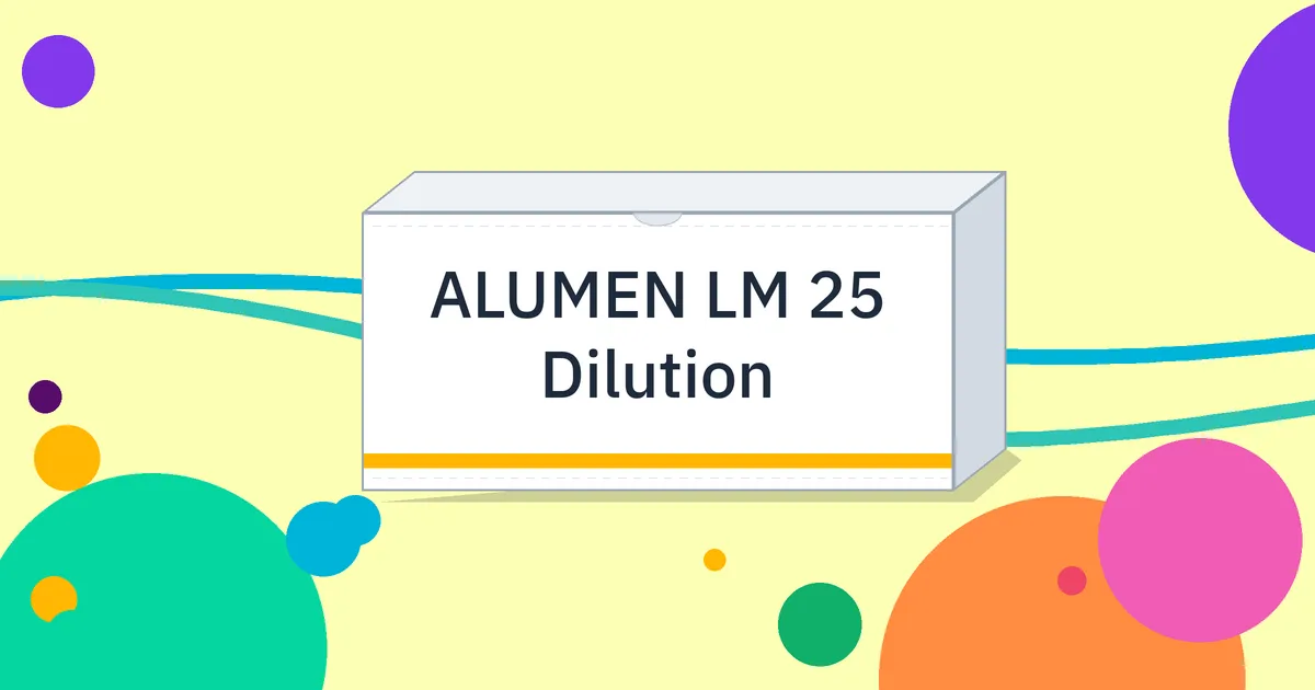 Symbolbild: Packung mit der Aufschrift ALUMEN LM 25 Dilution (PZN 12758179) – Verfügbarkeit und Bezug in Apotheken in Frankfurt am Main