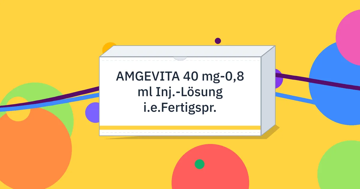 Symbolbild: Packung mit der Aufschrift AMGEVITA 40 mg-0,8 ml Inj.-Lösung i.e.Fertigspr. (PZN 15816049) – Verfügbarkeit und Bezug in Apotheken in Frankfurt am Main