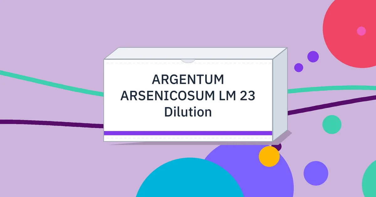 Symbolbild: Packung mit der Aufschrift ARGENTUM ARSENICOSUM LM 23 Dilution (PZN 12767037) – Verfügbarkeit und Bezug in Apotheken in Frankfurt am Main