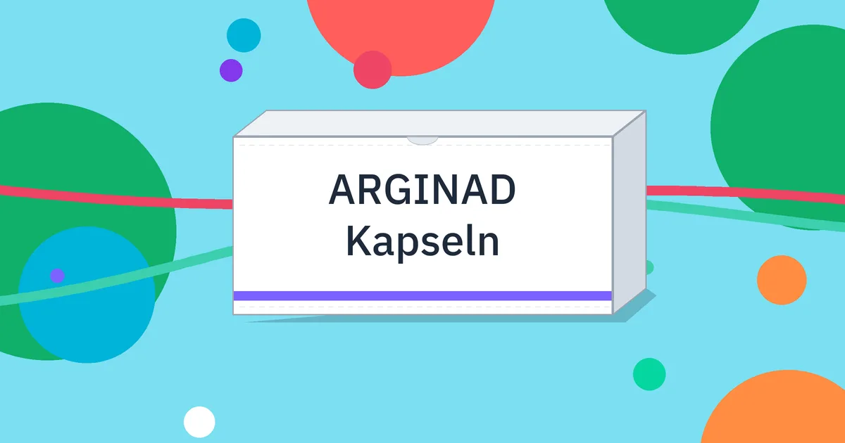 Symbolbild: Packung mit der Aufschrift ARGINAD Kapseln (PZN 11285282) – Verfügbarkeit und Bezug in Apotheken in Frankfurt am Main