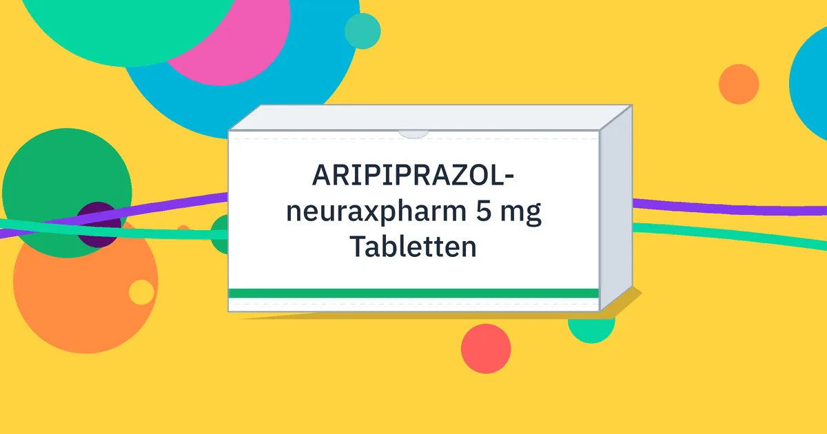 Symbolbild: Packung mit der Aufschrift ARIPIPRAZOL-neuraxpharm 5 mg Tabletten (PZN 20016003) – Verfügbarkeit und Bezug in Apotheken in Frankfurt am Main