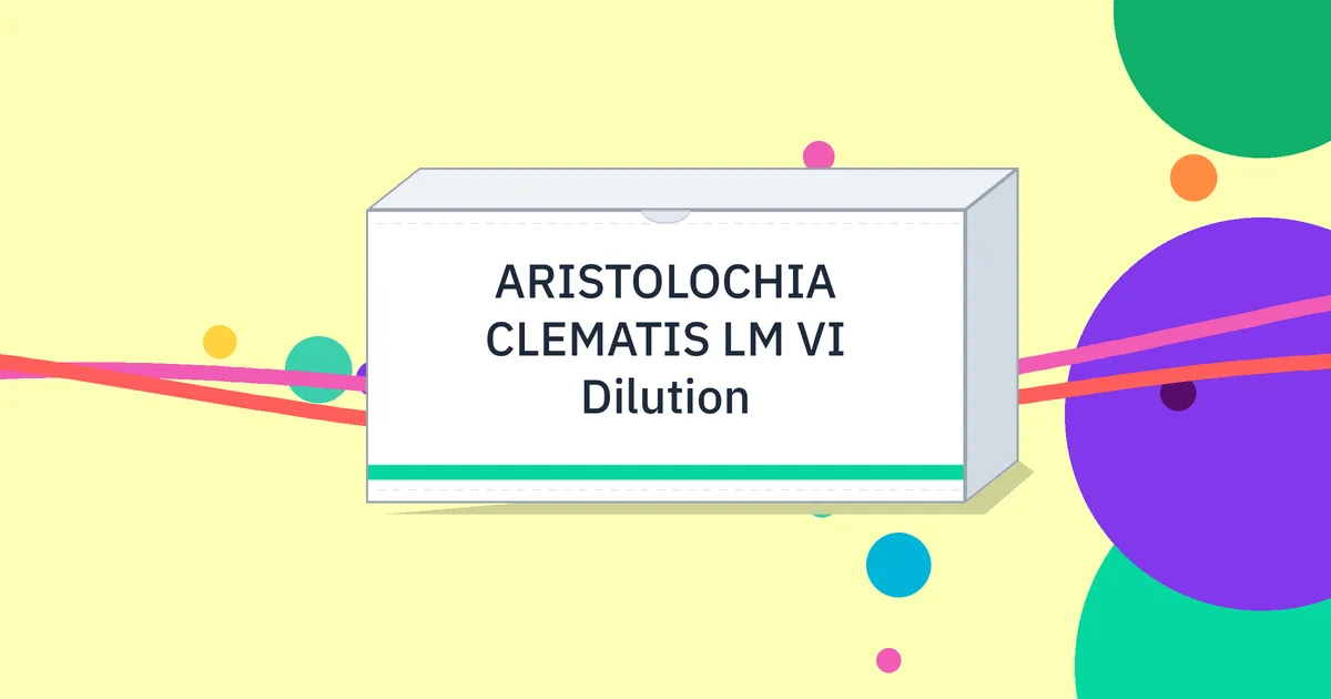 Symbolbild: Packung mit der Aufschrift ARISTOLOCHIA CLEMATIS LM VI Dilution (PZN 02673335) – Verfügbarkeit und Bezug in Apotheken in Frankfurt am Main
