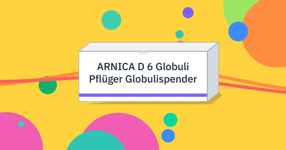 Symbolbild: Packung mit der Aufschrift ARNICA D 6 Globuli Pflüger Globulispender (PZN 18051587) – Verfügbarkeit und Bezug in Apotheken in Frankfurt am Main