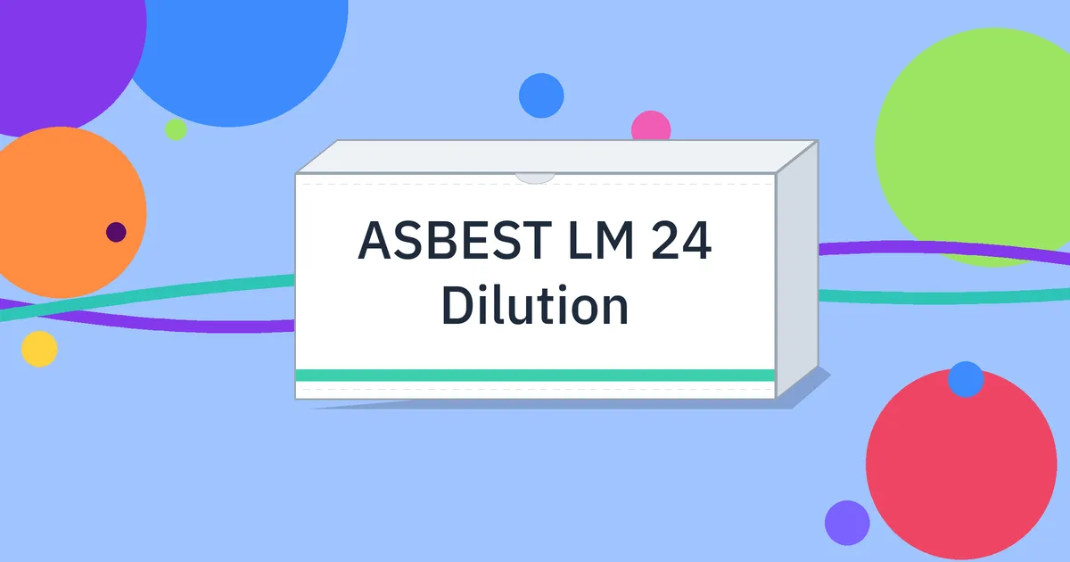 Symbolbild: Packung mit der Aufschrift ASBEST LM 24 Dilution (PZN 13398547) – Verfügbarkeit und Bezug in Apotheken in Frankfurt am Main