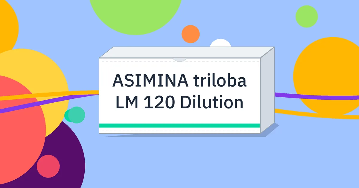 Symbolbild: Packung mit der Aufschrift ASIMINA triloba LM 120 Dilution (PZN 13402579) – Verfügbarkeit und Bezug in Apotheken in Frankfurt am Main