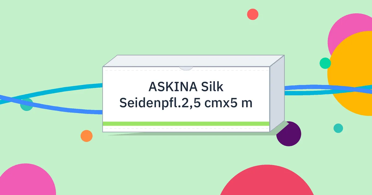 Symbolbild: Packung mit der Aufschrift ASKINA Silk Seidenpfl.2,5 cmx5 m (PZN 20057031) – Verfügbarkeit und Bezug in Apotheken in Frankfurt am Main