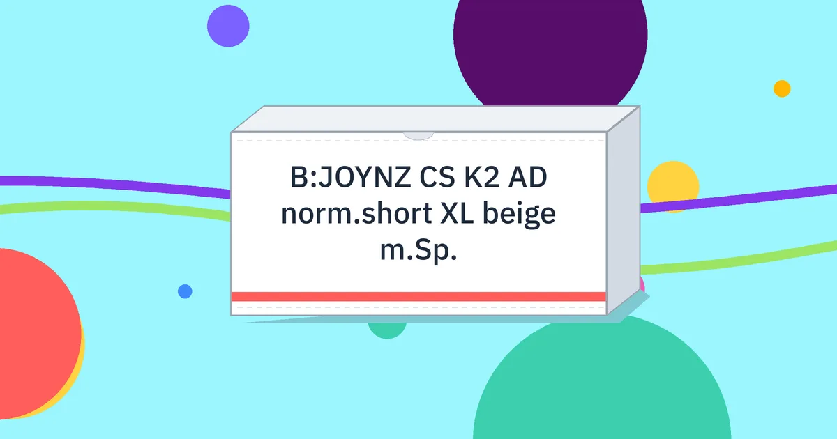 Symbolbild: Packung mit der Aufschrift B:JOYNZ CS K2 AD norm.short XL beige m.Sp. (PZN 20528602) – Verfügbarkeit und Bezug in Apotheken in Frankfurt am Main