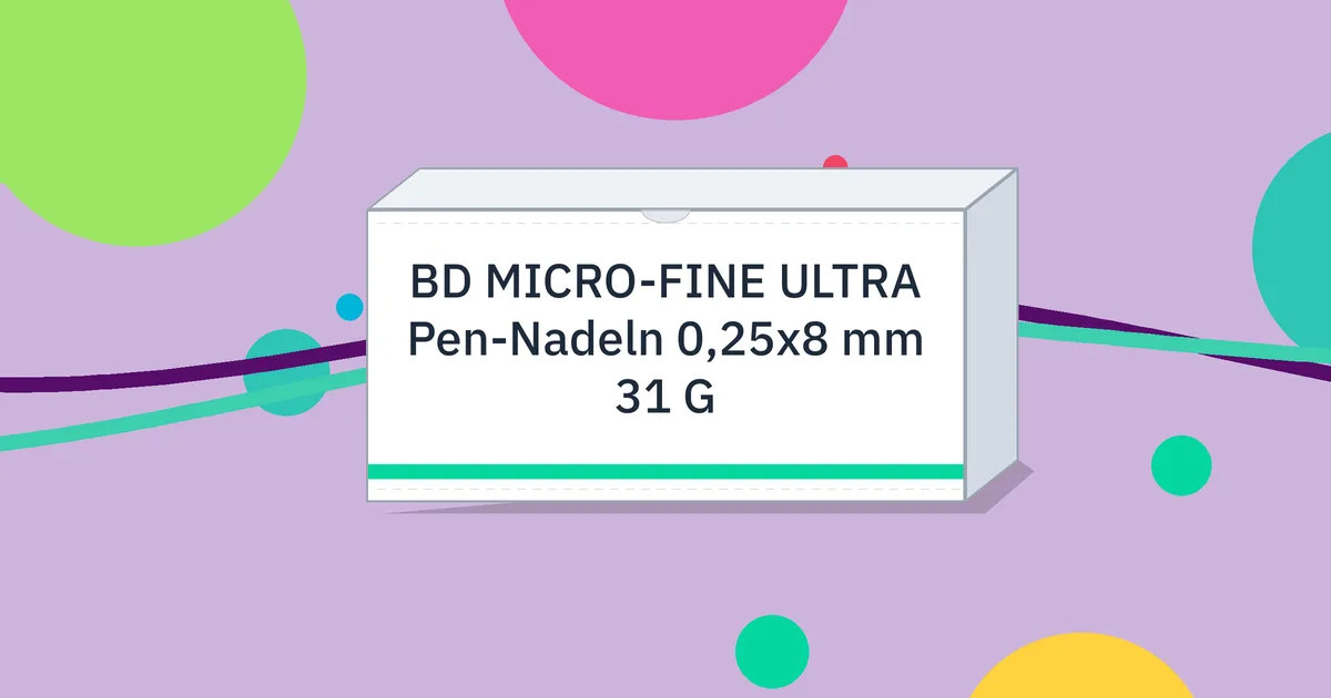 Symbolbild: Packung mit der Aufschrift BD MICRO-FINE ULTRA Pen-Nadeln 0,25x8 mm 31 G (PZN 18789198) – Verfügbarkeit und Bezug in Apotheken in Frankfurt am Main
