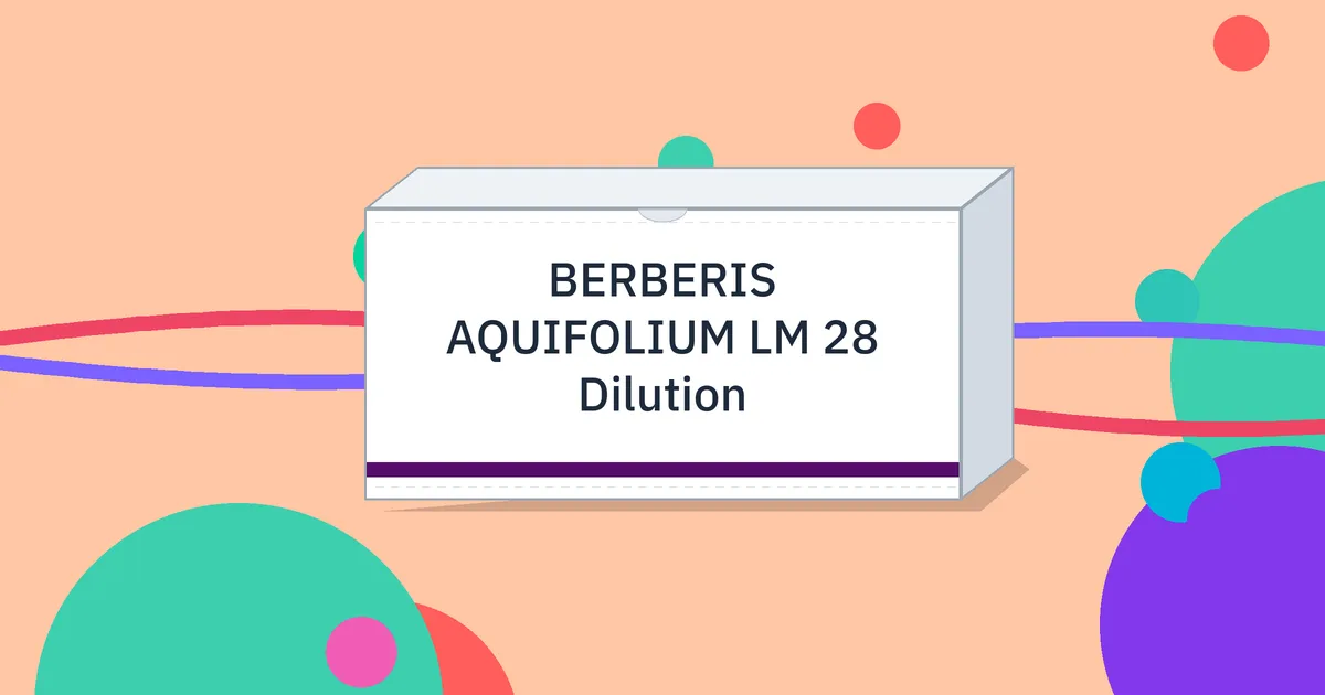 Symbolbild: Packung mit der Aufschrift BERBERIS AQUIFOLIUM LM 28 Dilution (PZN 13383586) – Verfügbarkeit und Bezug in Apotheken in Frankfurt am Main
