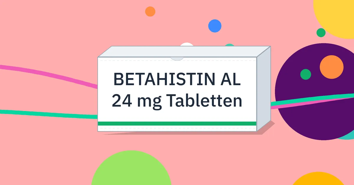 Symbolbild: Packung mit der Aufschrift BETAHISTIN AL 24 mg Tabletten (PZN 15563737) – Verfügbarkeit und Bezug in Apotheken in Frankfurt am Main