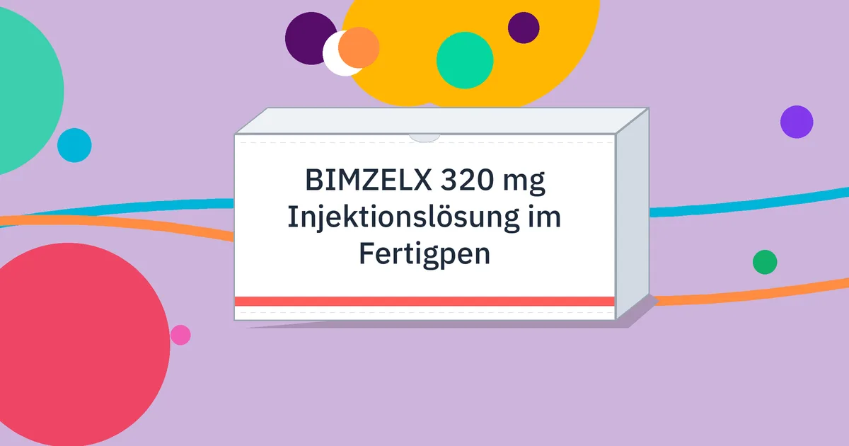Symbolbild: Packung mit der Aufschrift BIMZELX 320 mg Injektionslösung im Fertigpen (PZN 19962888) – Verfügbarkeit und Bezug in Apotheken in Frankfurt am Main