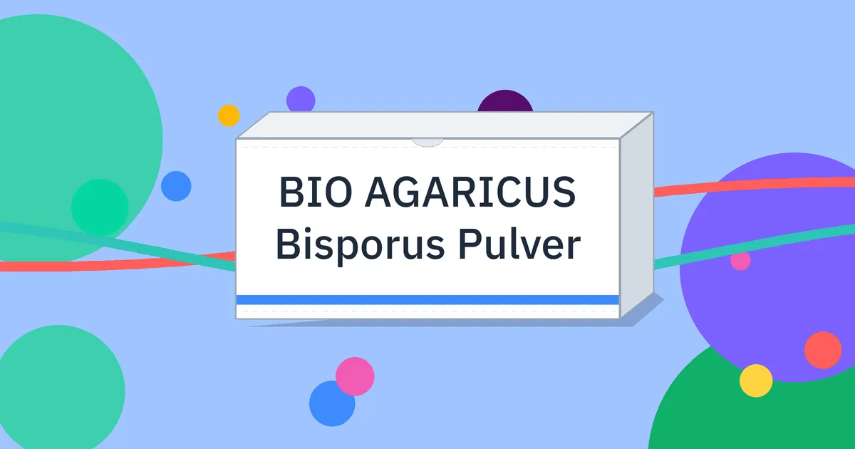 Symbolbild: Packung mit der Aufschrift BIO AGARICUS Bisporus Pulver (PZN 09464451) – Verfügbarkeit und Bezug in Apotheken in Frankfurt am Main