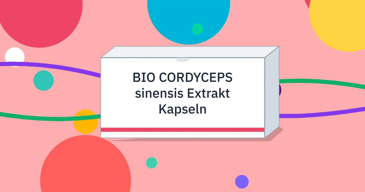 Symbolbild: Packung mit der Aufschrift BIO CORDYCEPS sinensis Extrakt Kapseln (PZN 19371199) – Verfügbarkeit und Bezug in Apotheken in Frankfurt am Main