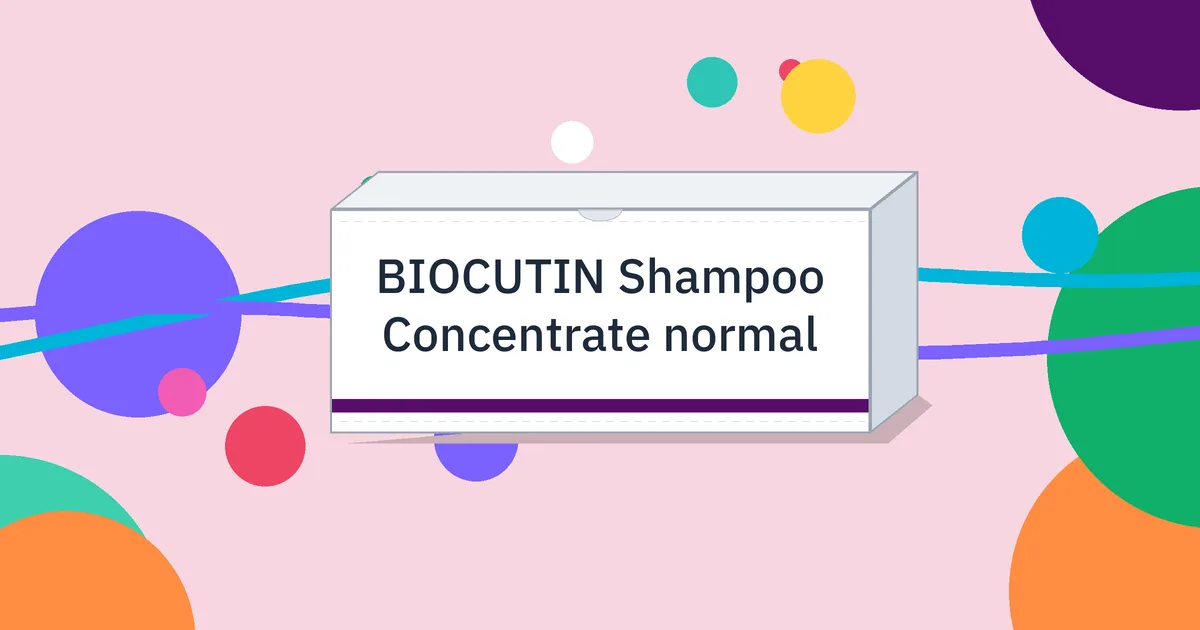 Symbolbild: Packung mit der Aufschrift BIOCUTIN Shampoo Concentrate normal (PZN 17880465) – Verfügbarkeit und Bezug in Apotheken in Frankfurt am Main