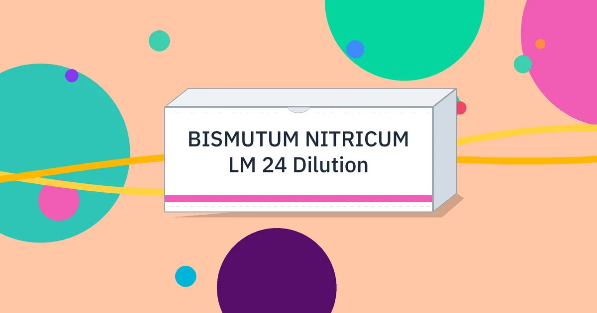 Symbolbild: Packung mit der Aufschrift BISMUTUM NITRICUM LM 24 Dilution (PZN 13387182) – Verfügbarkeit und Bezug in Apotheken in Frankfurt am Main
