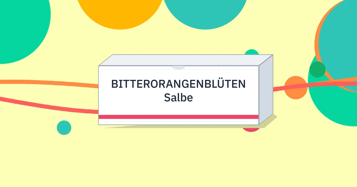 Symbolbild: Packung mit der Aufschrift BITTERORANGENBLÜTEN Salbe (PZN 17937366) – Verfügbarkeit und Bezug in Apotheken in Frankfurt am Main