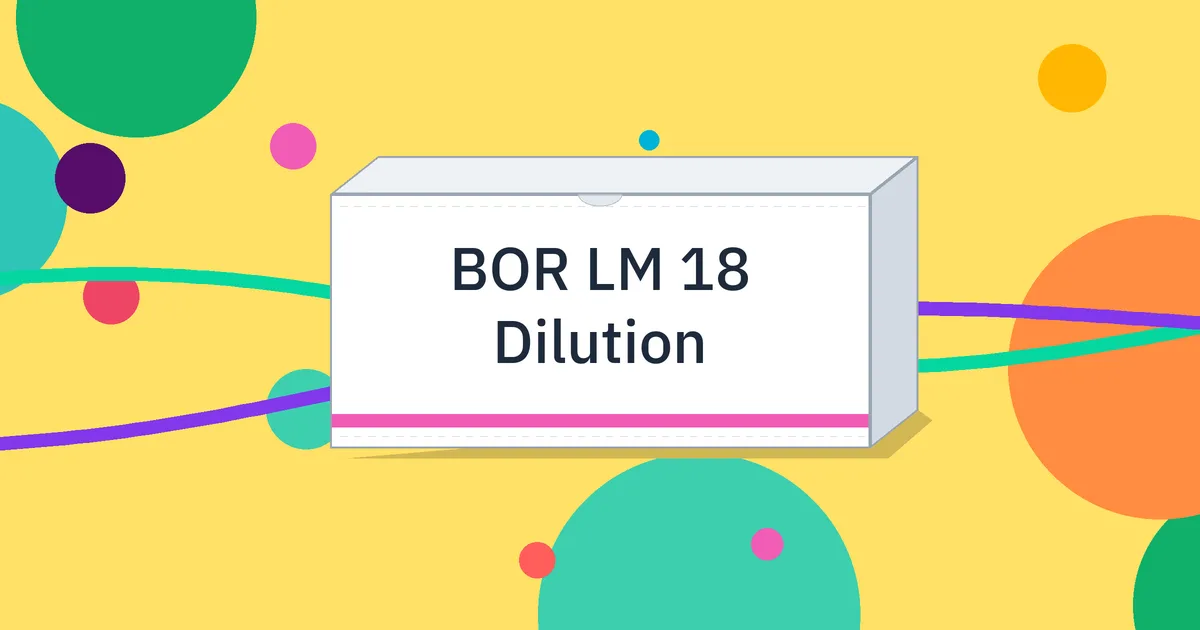 Symbolbild: Packung mit der Aufschrift BOR LM 18 Dilution (PZN 12795720) – Verfügbarkeit und Bezug in Apotheken in Frankfurt am Main