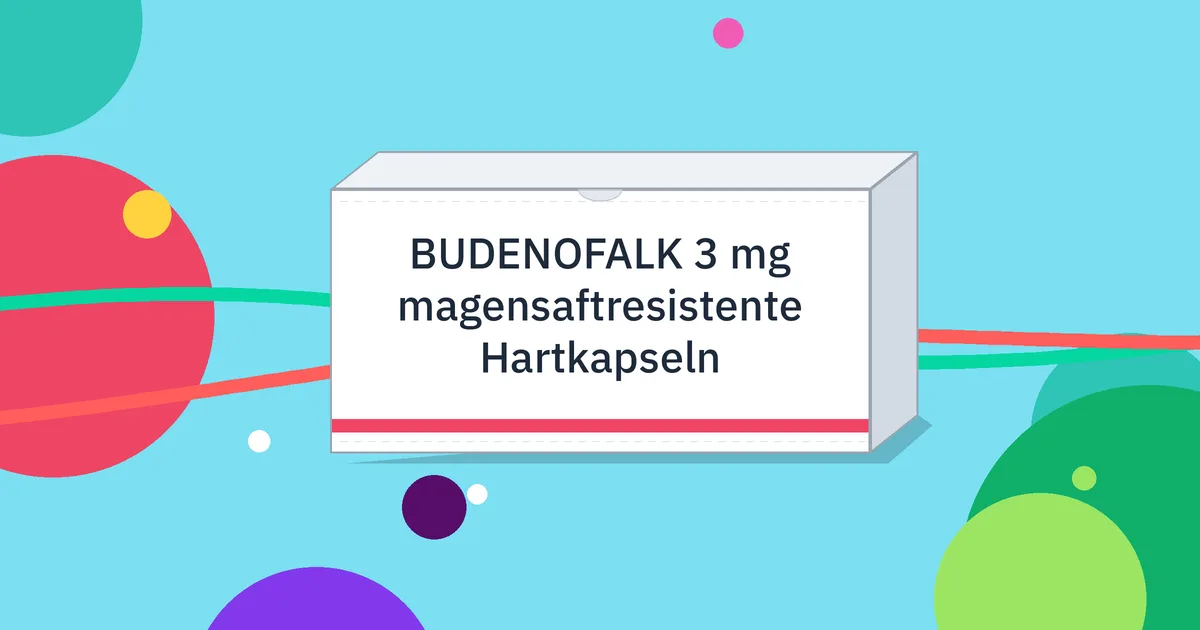 Symbolbild: Packung mit der Aufschrift BUDENOFALK 3 mg magensaftresistente Hartkapseln (PZN 20846101) – Verfügbarkeit und Bezug in Apotheken in Frankfurt am Main
