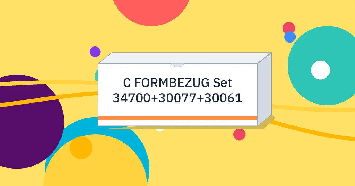 Symbolbild: Packung mit der Aufschrift C FORMBEZUG Set 34700+30077+30061 (PZN 07599891) – Verfügbarkeit und Bezug in Apotheken in Frankfurt am Main