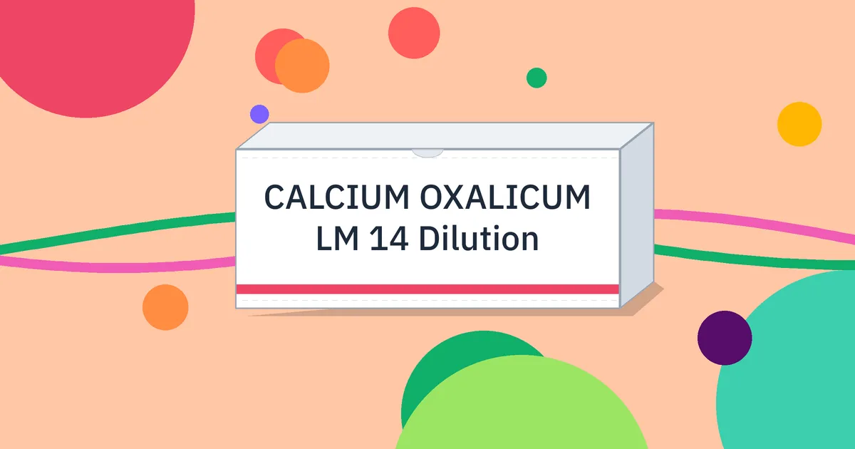 Symbolbild: Packung mit der Aufschrift CALCIUM OXALICUM LM 14 Dilution (PZN 13410231) – Verfügbarkeit und Bezug in Apotheken in Frankfurt am Main