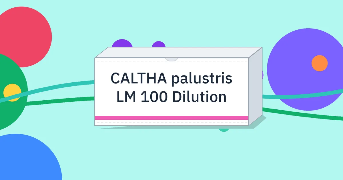 Symbolbild: Packung mit der Aufschrift CALTHA palustris LM 100 Dilution (PZN 13411874) – Verfügbarkeit und Bezug in Apotheken in Frankfurt am Main