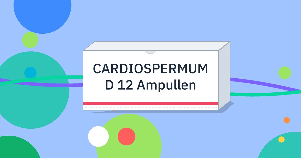 Symbolbild: Packung mit der Aufschrift CARDIOSPERMUM D 12 Ampullen (PZN 11704885) – Verfügbarkeit und Bezug in Apotheken in Frankfurt am Main