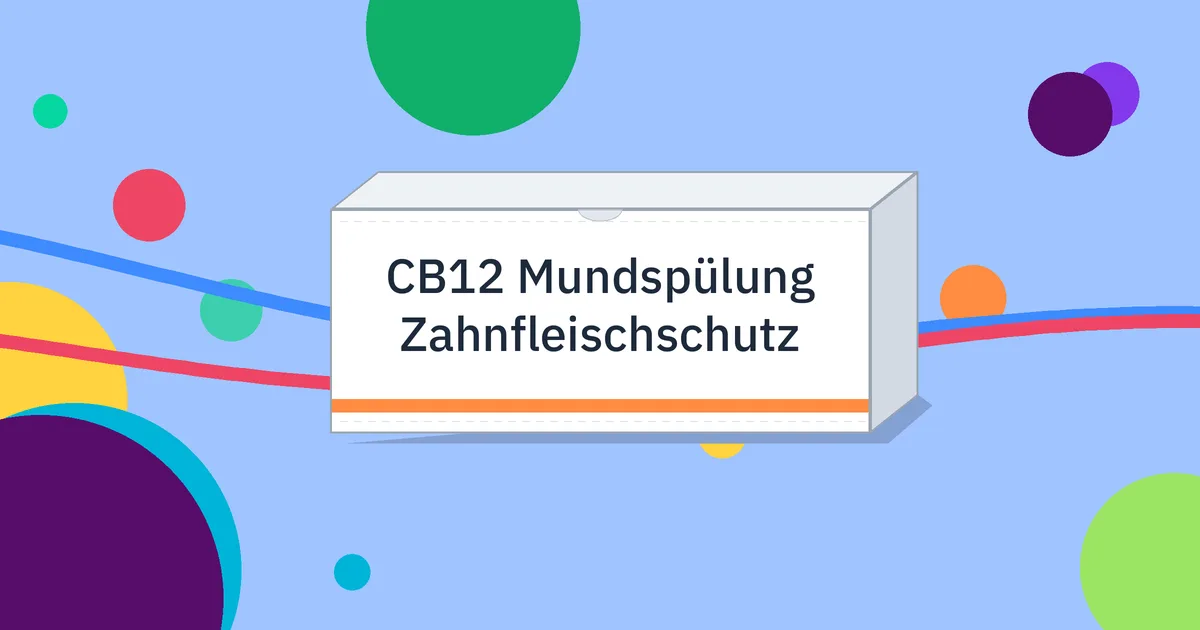 Symbolbild: Packung mit der Aufschrift CB12 Mundspülung Zahnfleischschutz (PZN 19359873) – Verfügbarkeit und Bezug in Apotheken in Frankfurt am Main