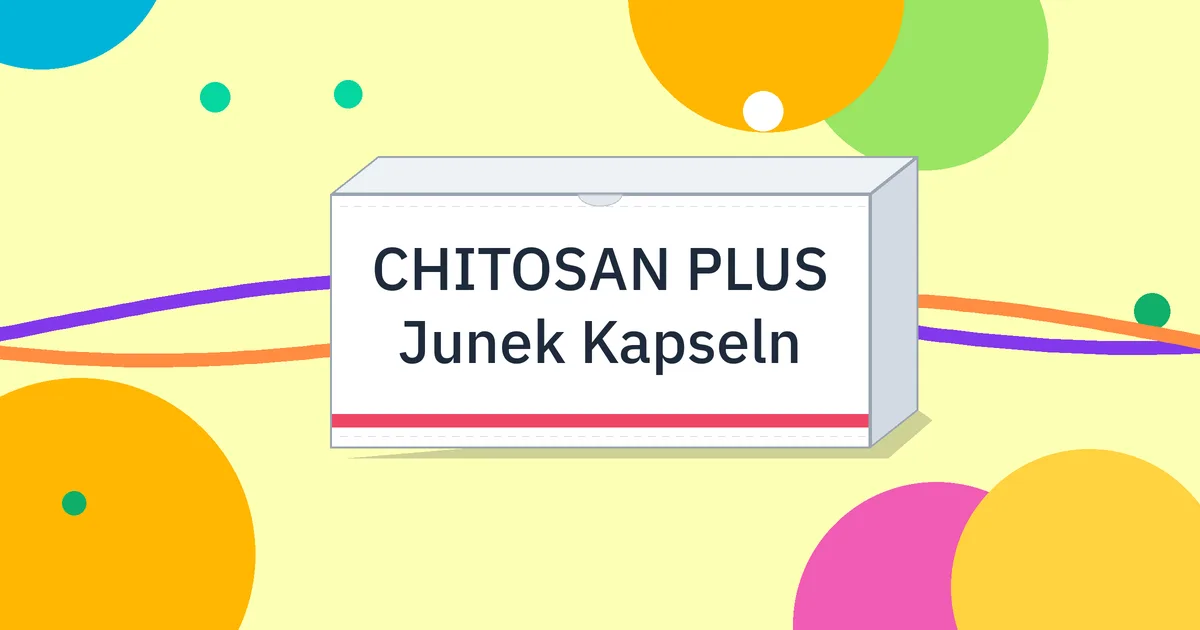 Symbolbild: Packung mit der Aufschrift CHITOSAN PLUS Junek Kapseln (PZN 00131564) – Verfügbarkeit und Bezug in Apotheken in Frankfurt am Main