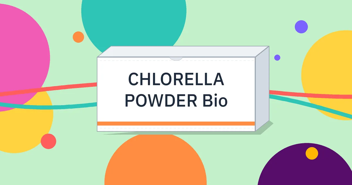 Symbolbild: Packung mit der Aufschrift CHLORELLA POWDER Bio (PZN 18412594) – Verfügbarkeit und Bezug in Apotheken in Frankfurt am Main