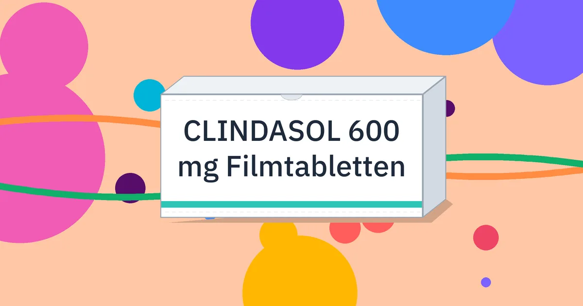 Symbolbild: Packung mit der Aufschrift CLINDASOL 600 mg Filmtabletten (PZN 13890449) – Verfügbarkeit und Bezug in Apotheken in Frankfurt am Main