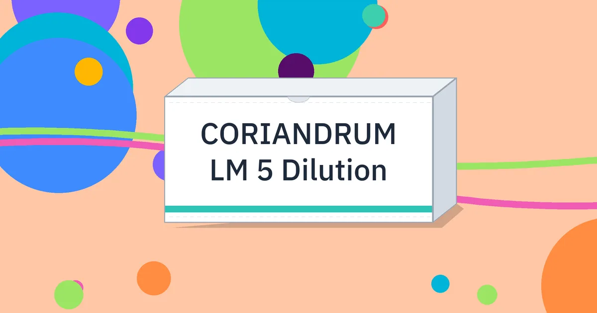 Symbolbild: Packung mit der Aufschrift CORIANDRUM LM 5 Dilution (PZN 12834354) – Verfügbarkeit und Bezug in Apotheken in Frankfurt am Main