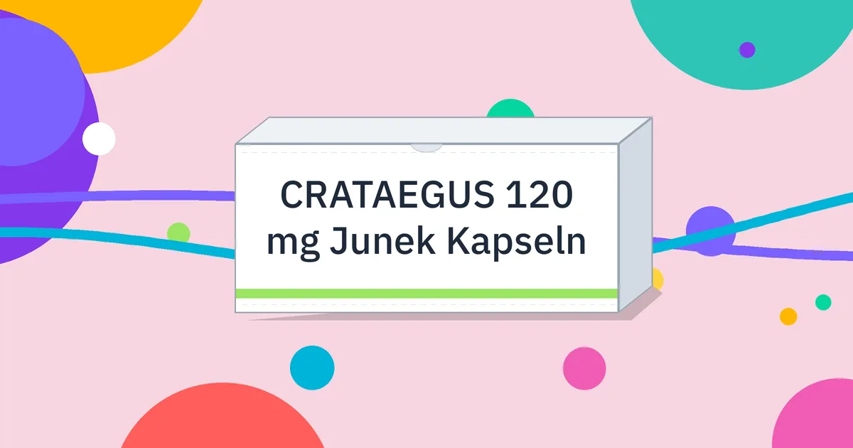 Symbolbild: Packung mit der Aufschrift CRATAEGUS 120 mg Junek Kapseln (PZN 03491777) – Verfügbarkeit und Bezug in Apotheken in Frankfurt am Main