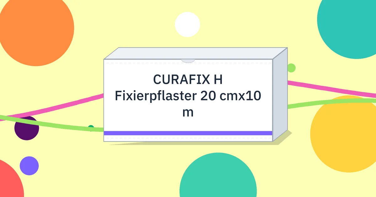 Symbolbild: Packung mit der Aufschrift CURAFIX H Fixierpflaster 20 cmx10 m (PZN 14443936) – Verfügbarkeit und Bezug in Apotheken in Frankfurt am Main