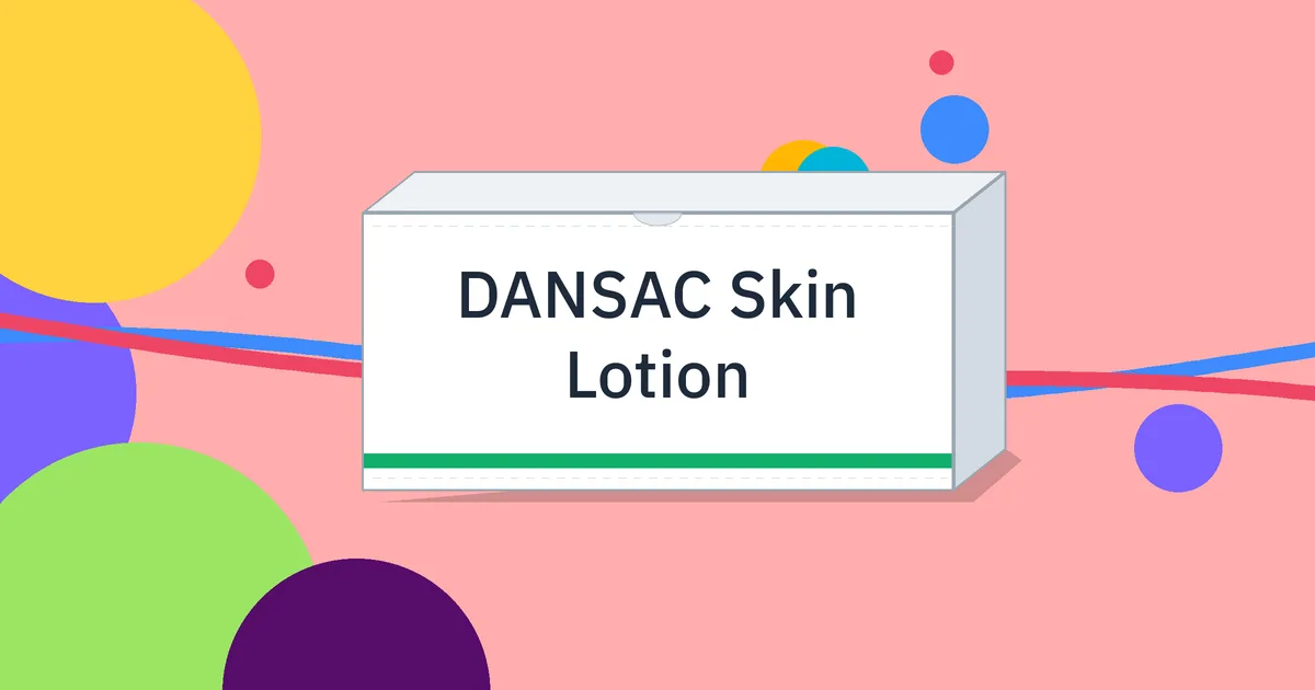 Symbolbild: Packung mit der Aufschrift DANSAC Skin Lotion (PZN 04547379) – Verfügbarkeit und Bezug in Apotheken in Frankfurt am Main