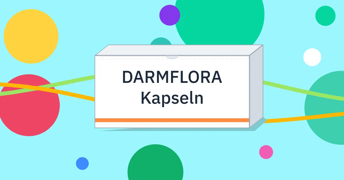 Symbolbild: Packung mit der Aufschrift DARMFLORA Kapseln (PZN 19869462) – Verfügbarkeit und Bezug in Apotheken in Frankfurt am Main
