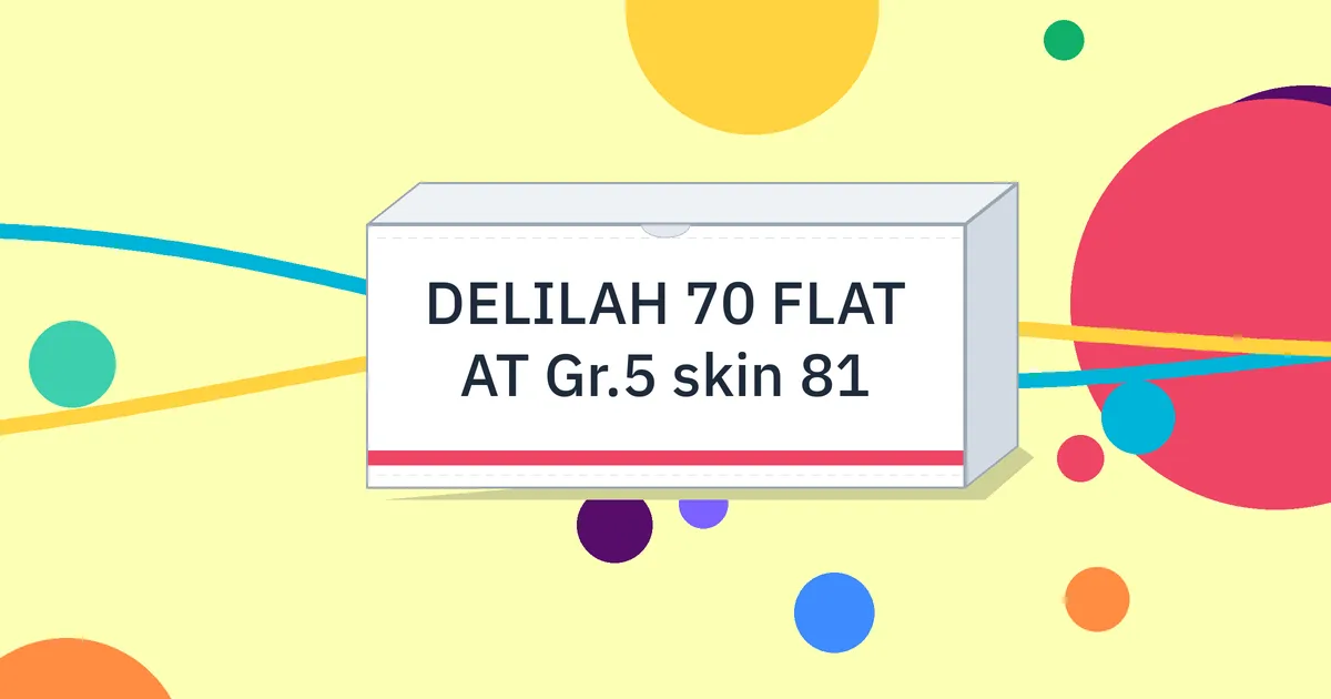 Symbolbild: Packung mit der Aufschrift DELILAH 70 FLAT AT Gr.5 skin 81 (PZN 13848393) – Verfügbarkeit und Bezug in Apotheken in Frankfurt am Main