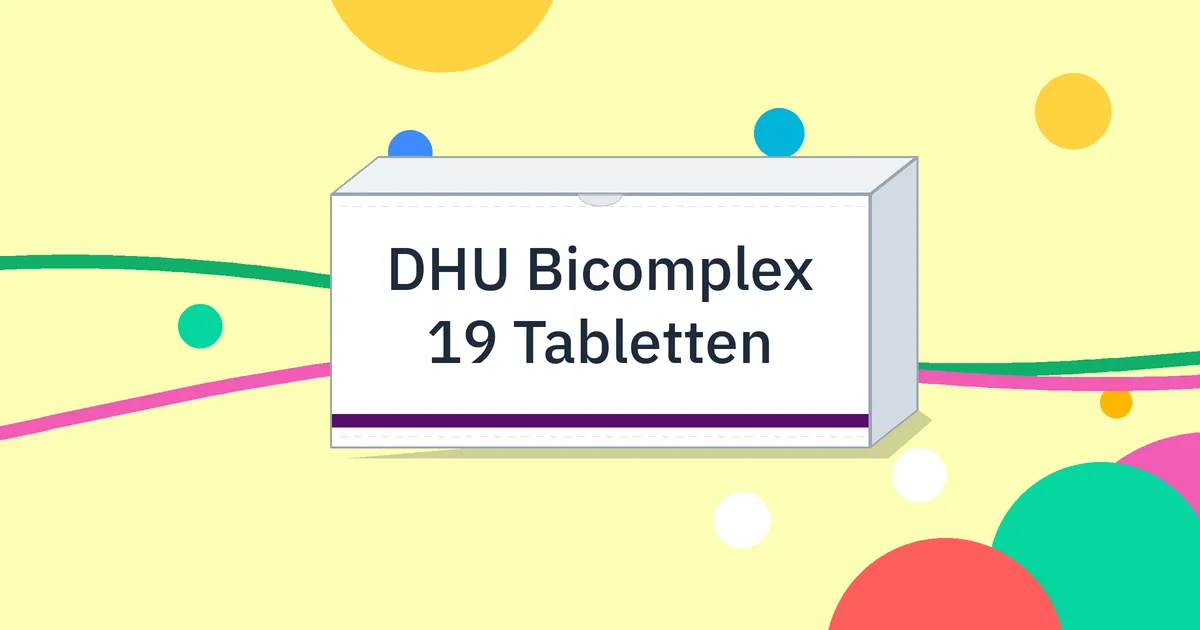 Symbolbild: Packung mit der Aufschrift DHU Bicomplex 19 Tabletten (PZN 16743134) – Verfügbarkeit und Bezug in Apotheken in Frankfurt am Main