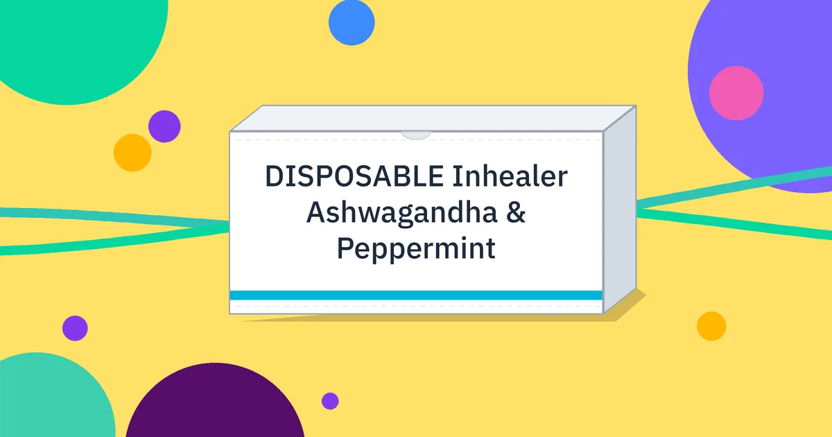 Symbolbild: Packung mit der Aufschrift DISPOSABLE Inhealer Ashwagandha & Peppermint (PZN 18907692) – Verfügbarkeit und Bezug in Apotheken in Frankfurt am Main