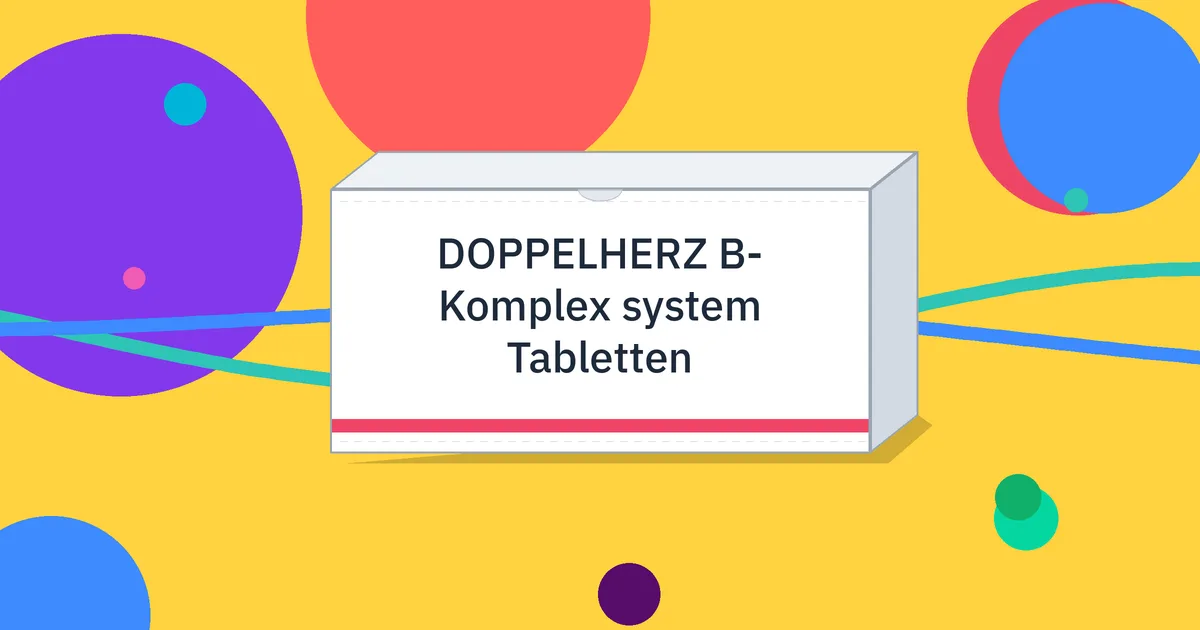 Symbolbild: Packung mit der Aufschrift DOPPELHERZ B-Komplex system Tabletten (PZN 16226752) – Verfügbarkeit und Bezug in Apotheken in Frankfurt am Main
