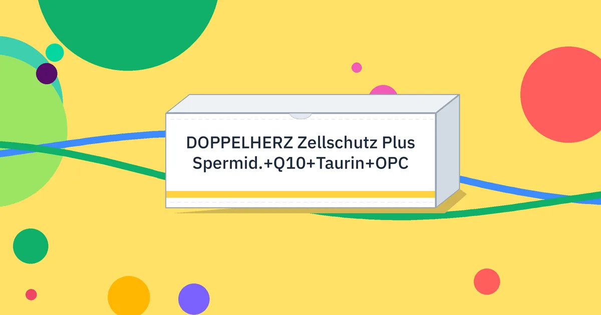 Symbolbild: Packung mit der Aufschrift DOPPELHERZ Zellschutz Plus Spermid.+Q10+Taurin+OPC (PZN 20087747) – Verfügbarkeit und Bezug in Apotheken in Frankfurt am Main