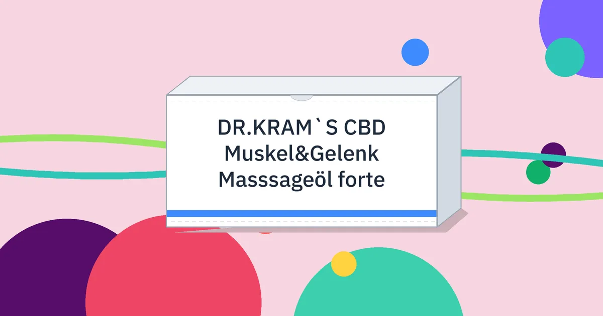 Symbolbild: Packung mit der Aufschrift DR.KRAM`S CBD Muskel&Gelenk Masssageöl forte (PZN 18334090) – Verfügbarkeit und Bezug in Apotheken in Frankfurt am Main