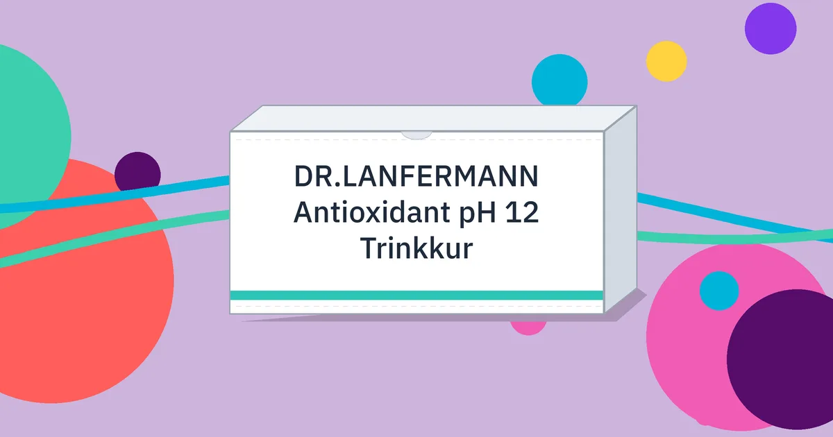 Symbolbild: Packung mit der Aufschrift DR.LANFERMANN Antioxidant pH 12 Trinkkur (PZN 16134576) – Verfügbarkeit und Bezug in Apotheken in Frankfurt am Main