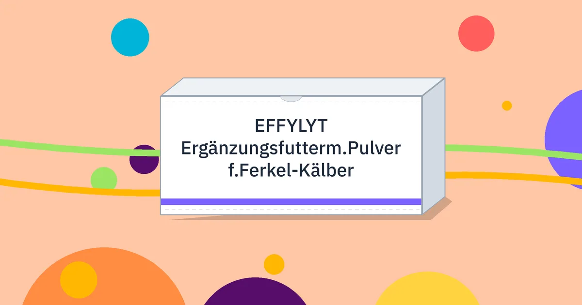 Symbolbild: Packung mit der Aufschrift EFFYLYT Ergänzungsfutterm.Pulver f.Ferkel-Kälber (PZN 18444358) – Verfügbarkeit und Bezug in Apotheken in Frankfurt am Main