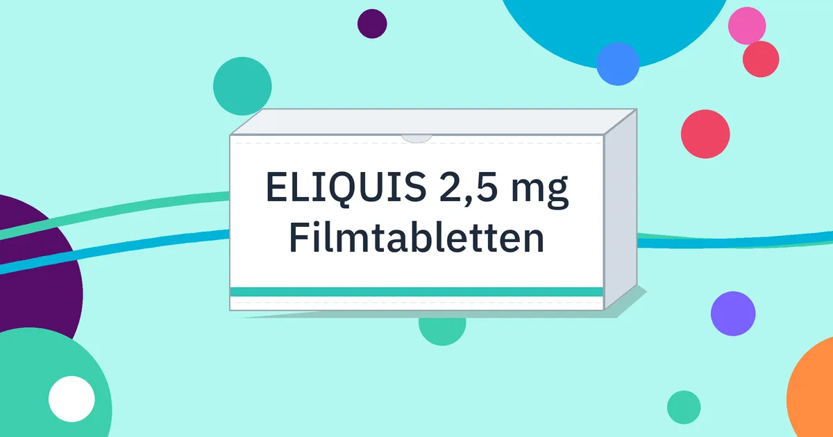 Symbolbild: Packung mit der Aufschrift ELIQUIS 2,5 mg Filmtabletten (PZN 19395225) – Verfügbarkeit und Bezug in Apotheken in Frankfurt am Main