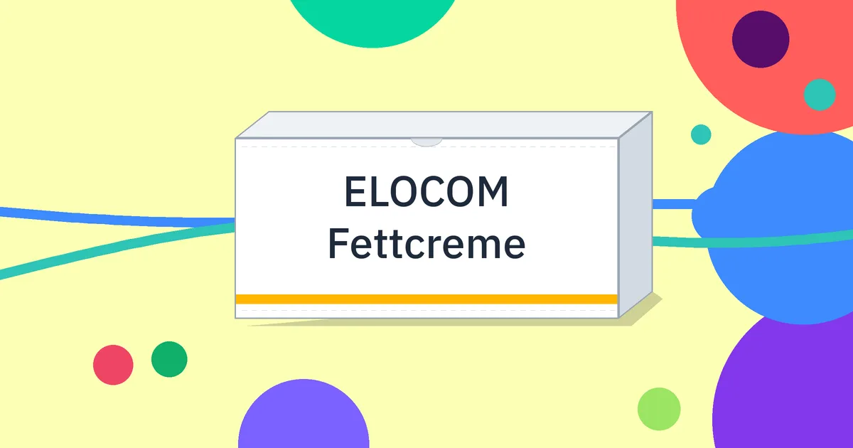 Symbolbild: Packung mit der Aufschrift ELOCOM Fettcreme (PZN 18317499) – Verfügbarkeit und Bezug in Apotheken in Frankfurt am Main