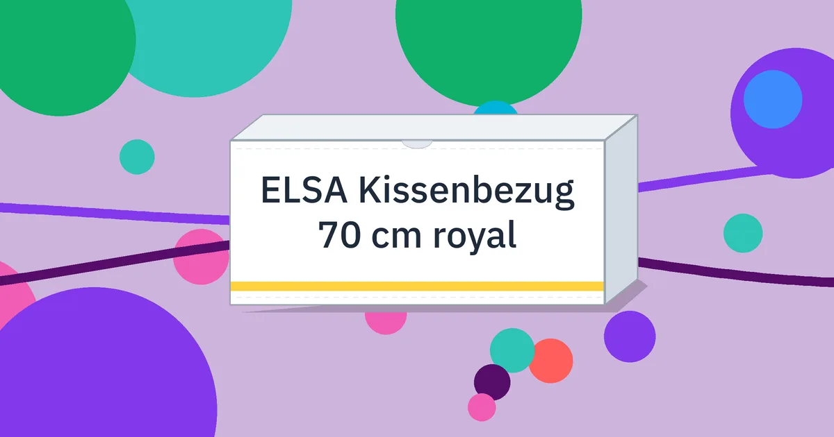 Symbolbild: Packung mit der Aufschrift ELSA Kissenbezug 70 cm royal (PZN 02816929) – Verfügbarkeit und Bezug in Apotheken in Frankfurt am Main